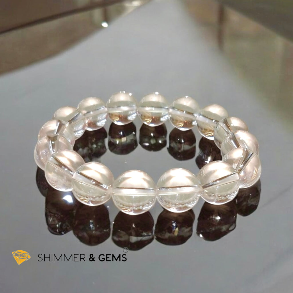 Clear Quartz 14mm Bracelet (Master Healer) – Shimmer & Gems- Crystal ...